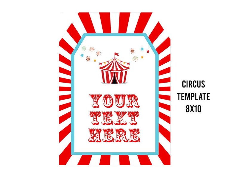 Editable Circus Party Sign Printable Carnival Tent Sign - Etsy UK