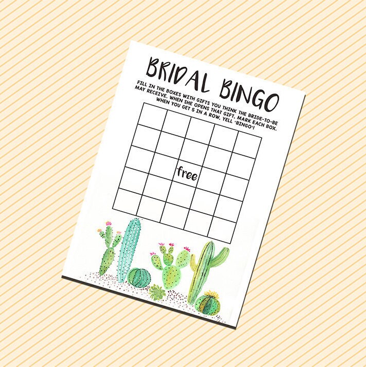 Party Games Bingo Cacti bundle Cacti Bingo game Bingo Cacti bridal ...