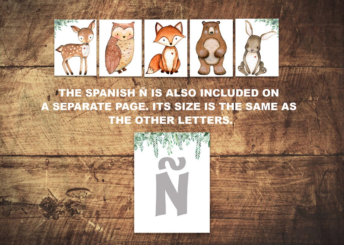 Woodland Theme Alphabet and Numbers, Woodland Classroom Decor, Forest ...