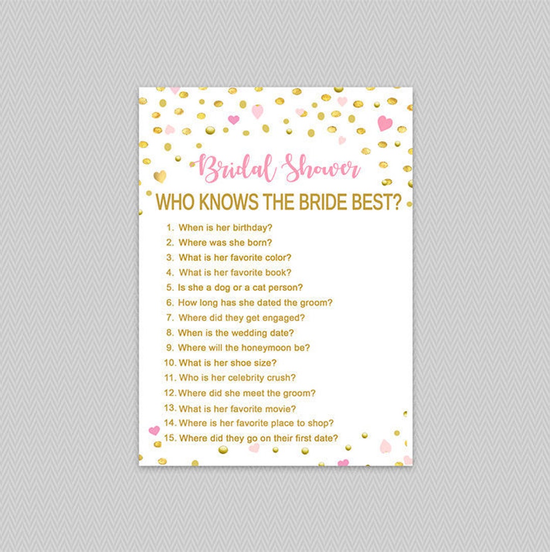Who Knows the Bride Best, How Well Do You Know the Bride, Who Knows the ...