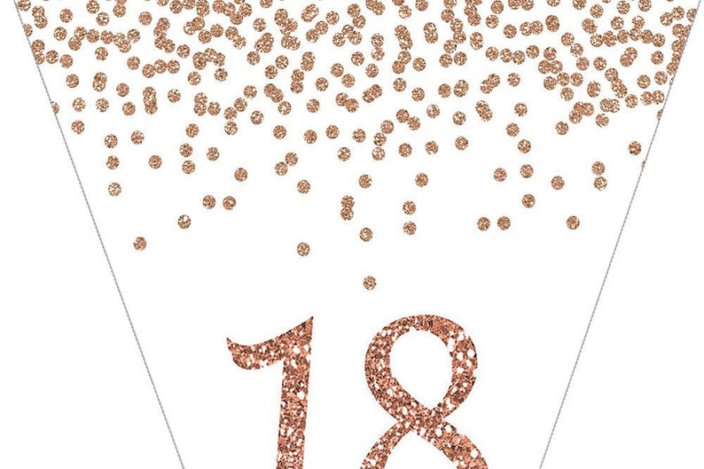 Rose Gold Hello 18 Garland 18th birthday banner rose gold | Etsy
