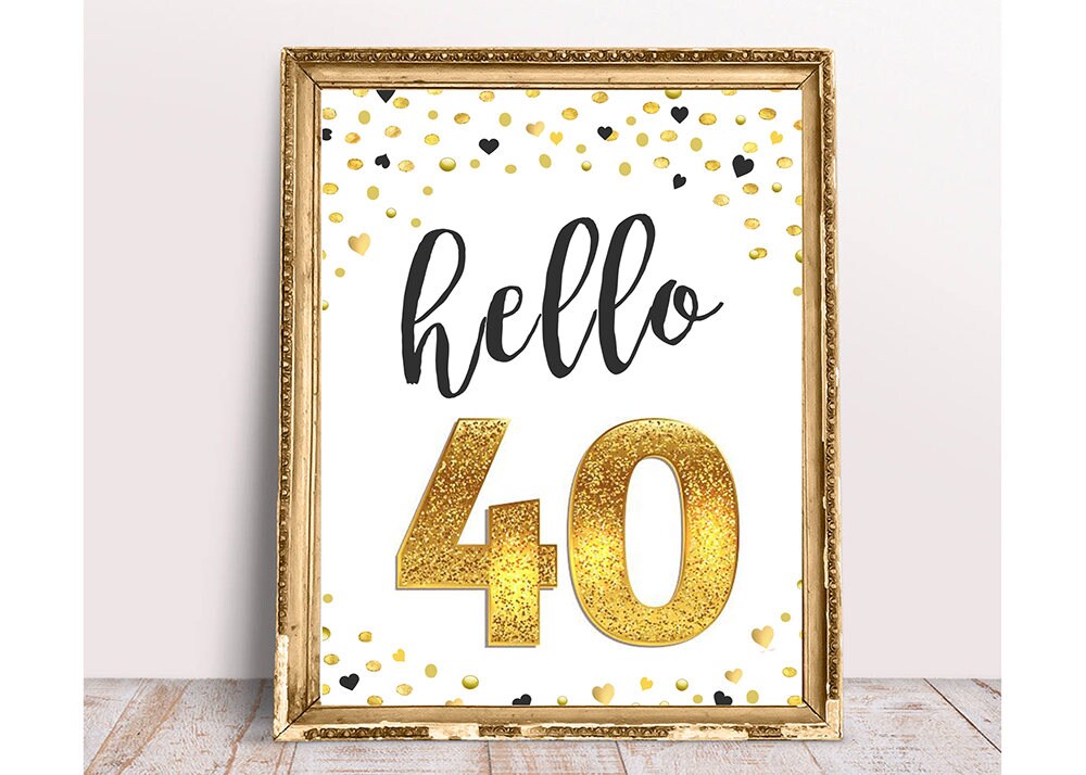 Hello 40 40th Birthday 40th Birthday Party 40th | Etsy