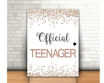 Official Teenager Door Sign - Etsy
