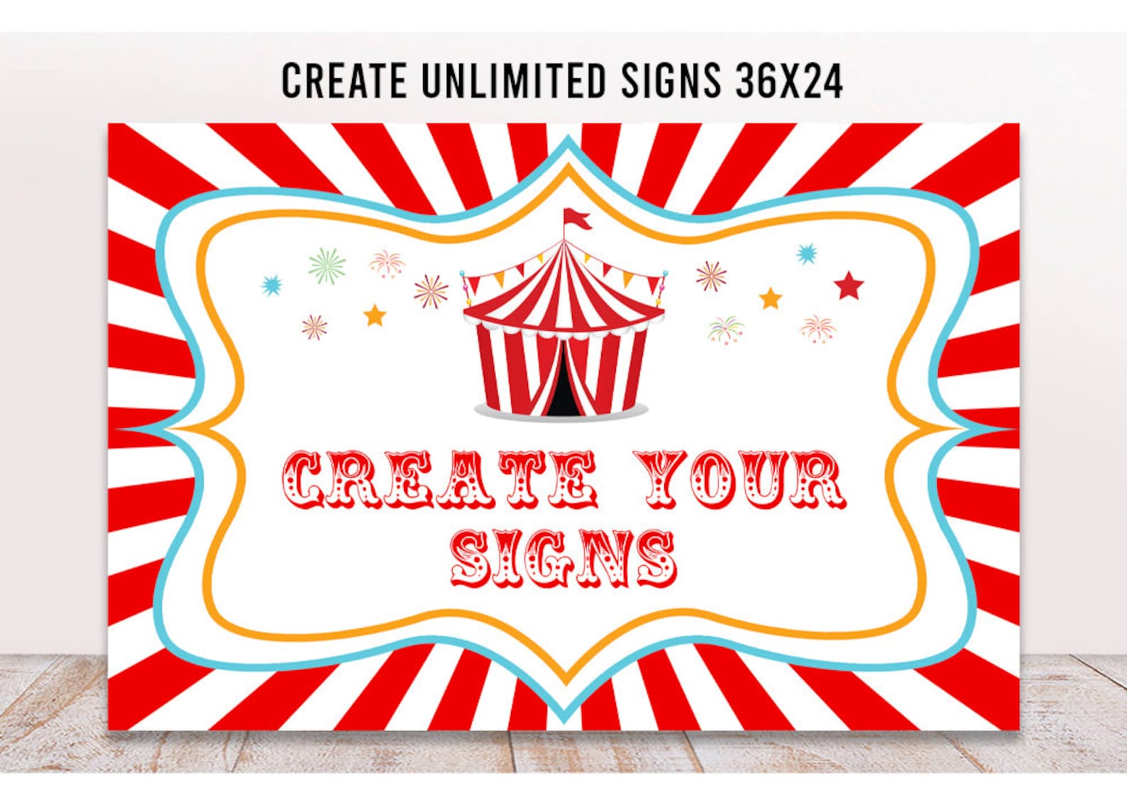 Editable Carnival Party Sign Printable Circus Tent Sign - Etsy