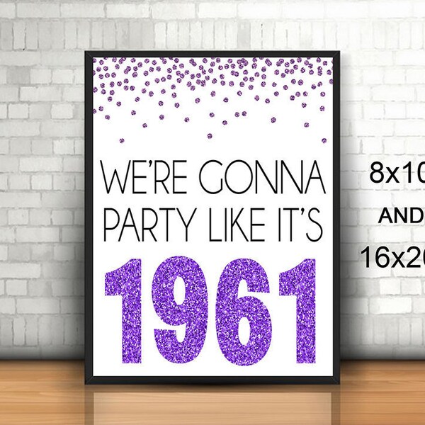 Cheers to 61 Years - Etsy