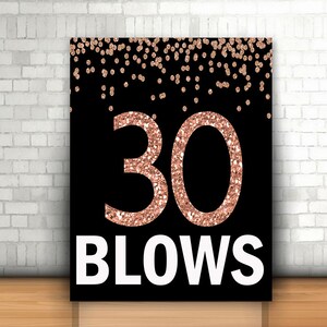 30th Birthday Signs Bundle, 30 Blows, 30 Sucks, 30 Can Kiss It, Happy ...