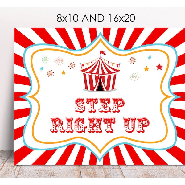 Carnival Step Right up Sign - Etsy