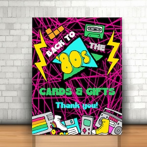 Retro Party Signs Bundle, Back to the 80s, 80s Themed Party, Retro ...