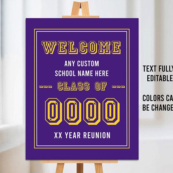 Class Reunion Welcome Sign - Etsy