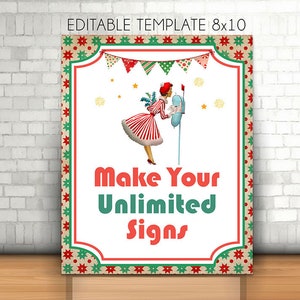 Editable Christmas Party Sign, Printable, Christmas Signs, Christmas ...
