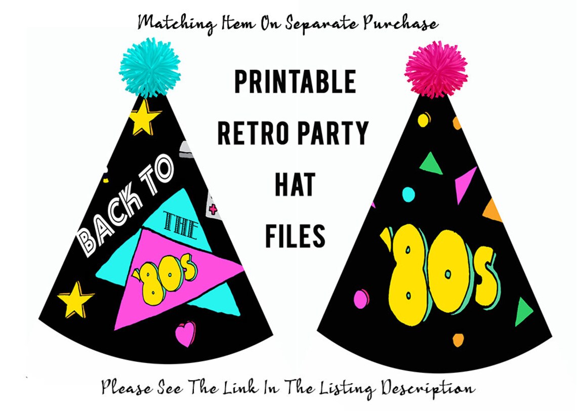Printable Birthday Sign Retro Party Sign Vintage Party Sign Etsy