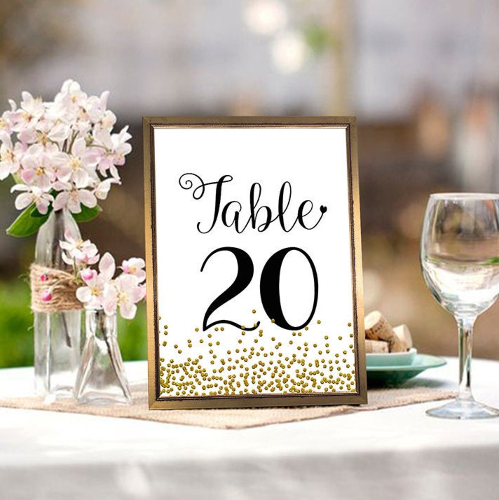 Table Numbers Printable Table Numbers Confetti Table - Etsy