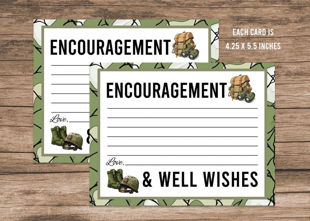 Camouflage Boot Camp Encouragement and Well Wishes Card, Boot Camp Send ...