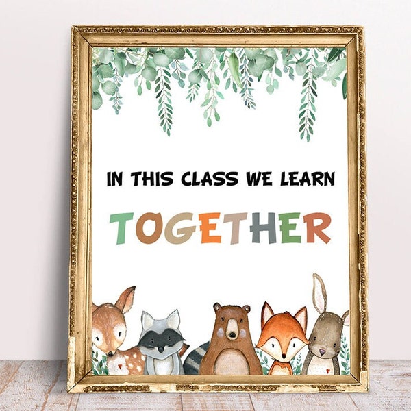 We Learn Together Sign - Etsy