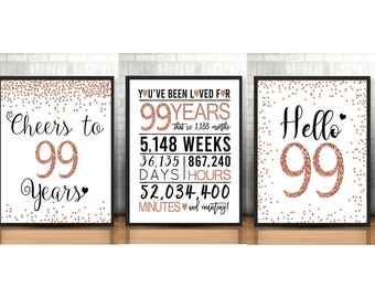 Happy 99th Birthday | Etsy