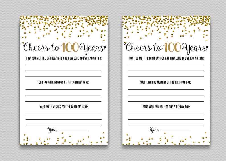 100th Birthday Pack 100th Birthday Game 100th Birthday | Etsy