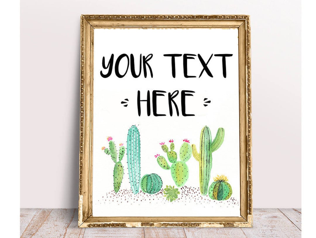 Cactus Custom Sign, Succulent Custom Sign, Cacti Custom Sign, Mexican ...