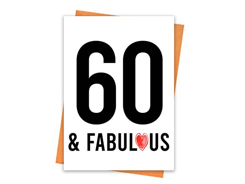 60th Birthday Card Printable 60th Birthday Card 60 and | Etsy