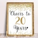Cheers to 20 Years, 20th Birthday Sign, 20th Anniversary Sign, Gold ...