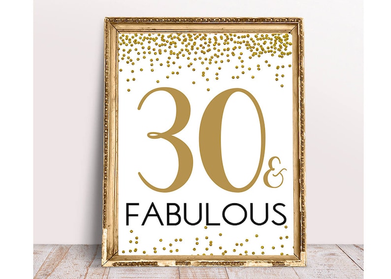 30 and Fabulous Cheers to 30 Years 30th Birthday Sign 30th - Etsy