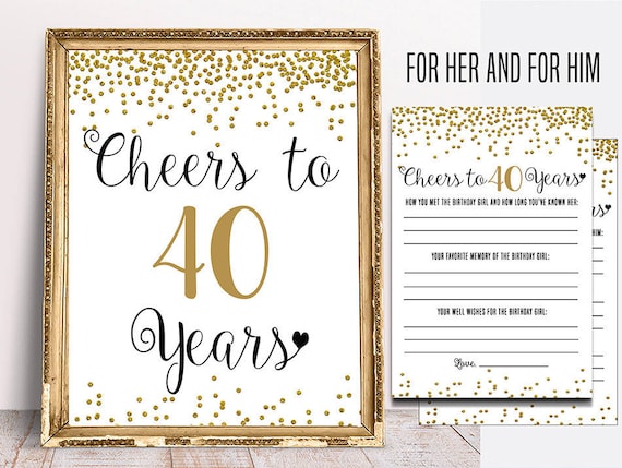 40th Birthday Pack 40th Birthday Game 40th Birthday Activity - Etsy
