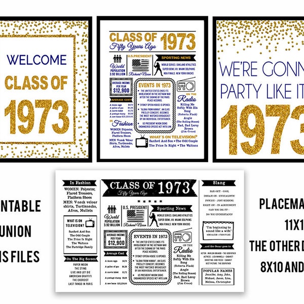Class Reunion Placemats - Etsy