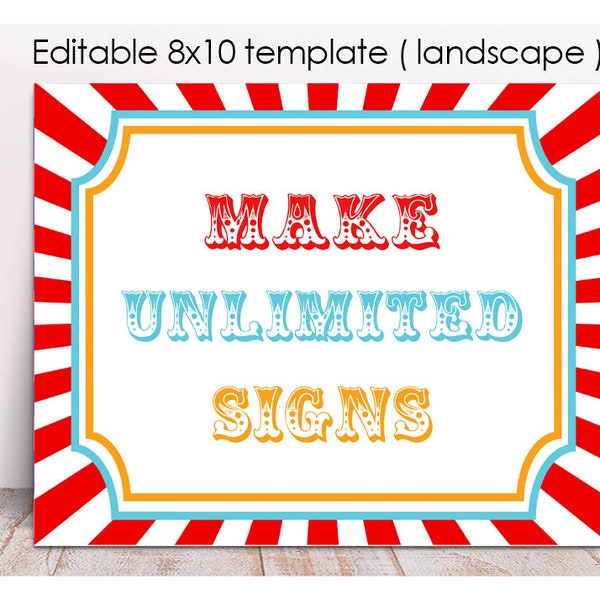 Carnival Signs - Etsy