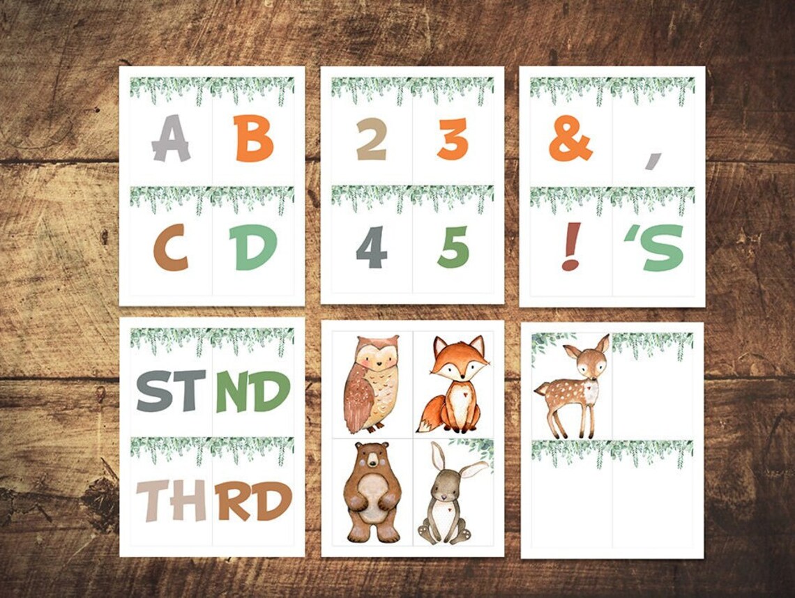 Woodland Theme Alphabet and Numbers Woodland Classroom Decor - Etsy