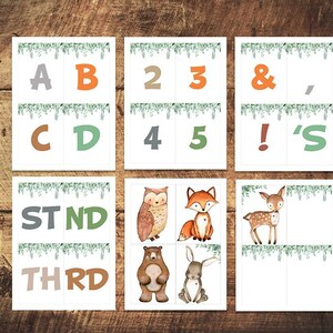 Woodland Theme Alphabet and Numbers, Woodland Classroom Decor, Forest ...