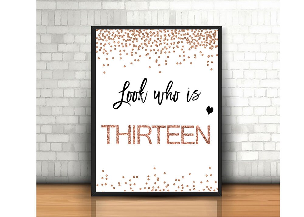 13th Birthday Signs Bundle, Cheers to 13 Years, Hello 13, Happy 13th ...