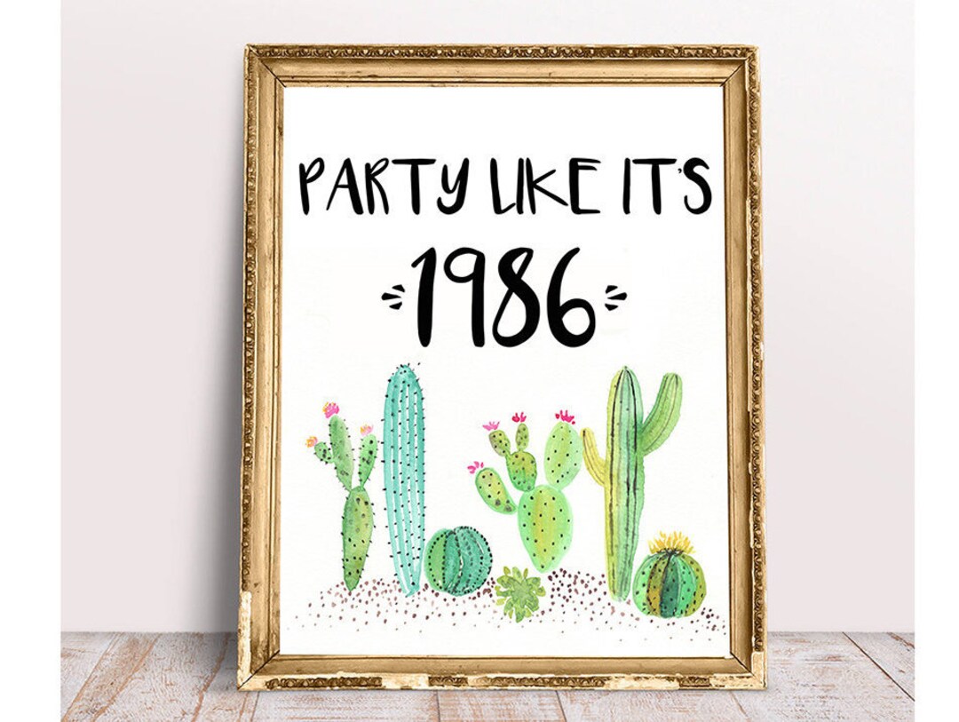 Cactus 1986 Birthday Party Decor, Spanish Birthday, Mexican Birthday ...