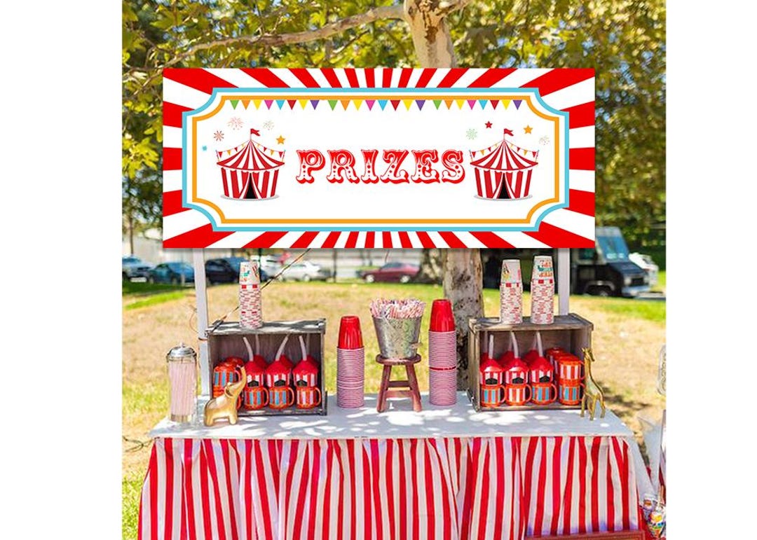 Carnival Birthday Party Printables, Circus Prizes Banner, Grab A Prize ...