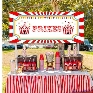 Carnival Birthday Party Printables, Circus Prizes Banner, Grab A Prize ...