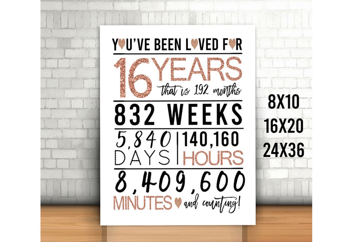 16th Birthday Signs Bundle Cheers to 16 Years Hello 16 - Etsy