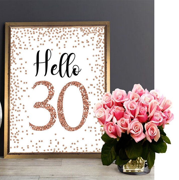 30th Birthday Signs Bundle Cheers to 30 Years Hello 30 | Etsy