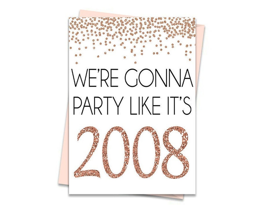 Rose Gold 13rd Birthday Card, Printable Birthday Card, 13rd Birthday ...