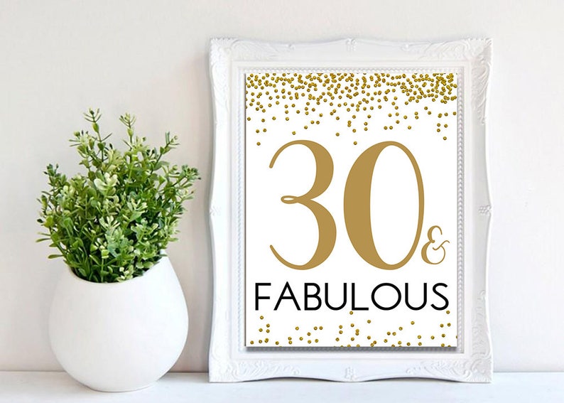 30 and Fabulous Cheers to 30 Years 30th Birthday Sign 30th - Etsy