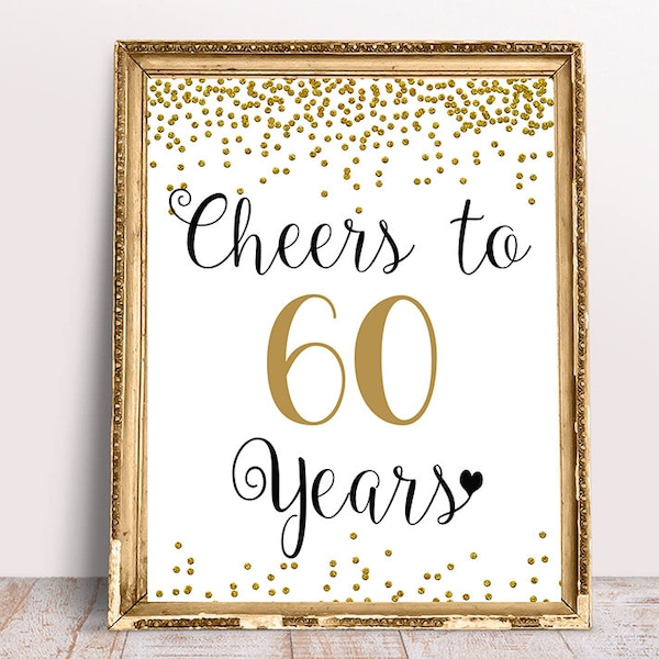 Cheers to 60 Years - Etsy