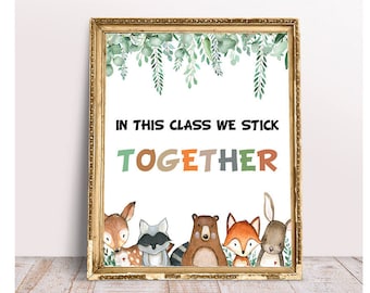 In This Class We Stick Together Poster - Etsy