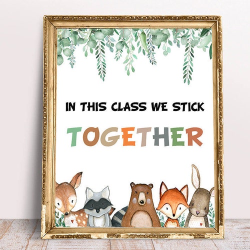 Woodland Classroom Decor Teacher Gift Forest Friends - Etsy