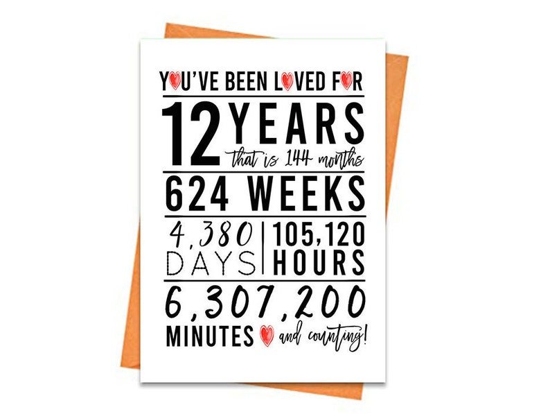 12th Birthday Card, Printable Birthday Card, 12th Birthday Printables ...