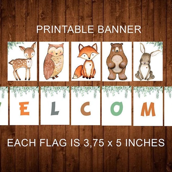 Woodland Banner - Etsy