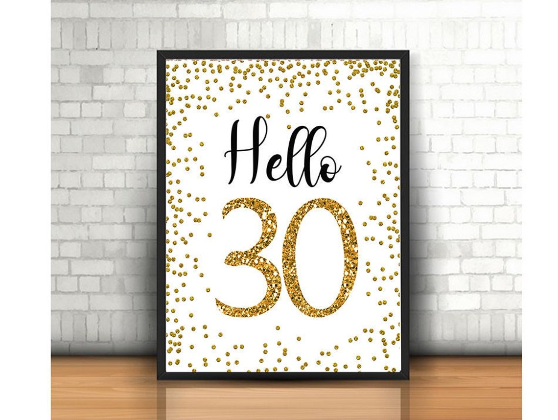 30th Birthday Decoration 30th Birthday Signs Bundle Cheers | Etsy