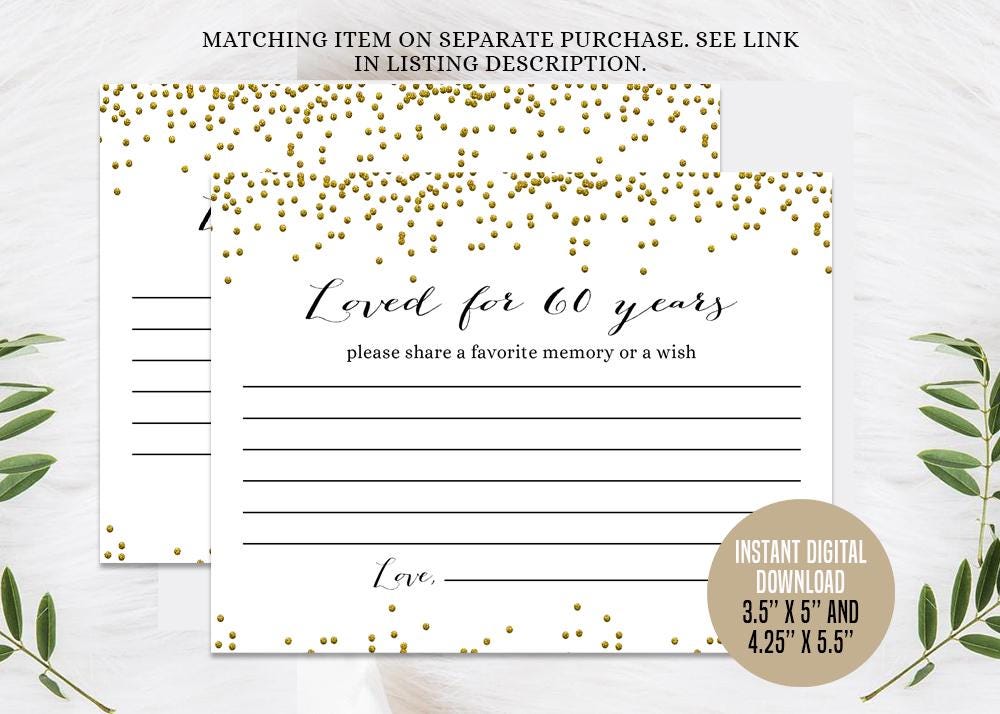 Gold 60th Birthday Game, Printable, 60th Birthday Party Activity, 1963 ...