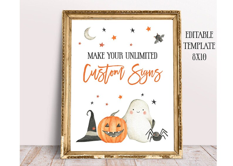 Editable Halloween Baby Shower Sign, Printable Halloween Baby Shower ...