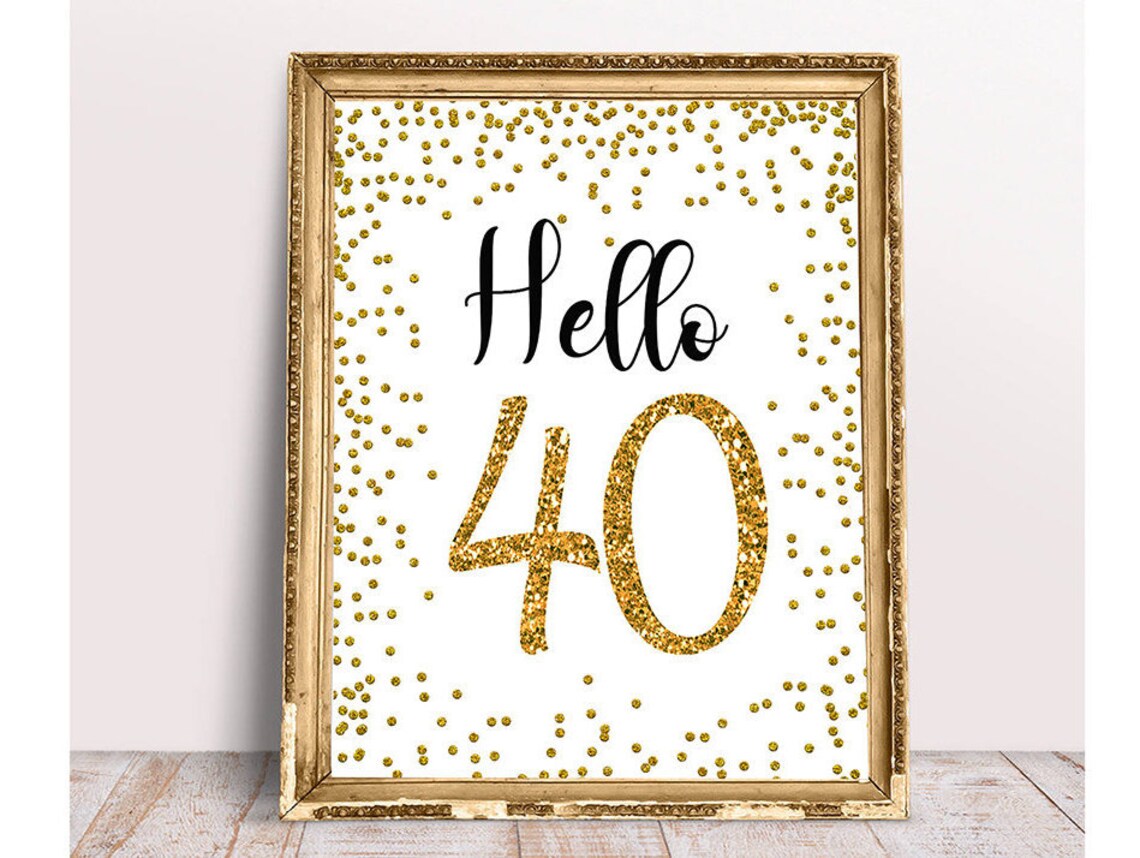 40th Birthday Decoration 40th Birthday Signs Bundle Cheers | Etsy