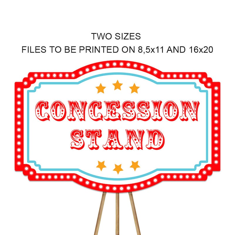 Concession Stand Sign - Etsy