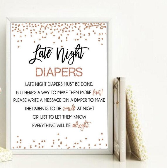 Late Night Diapers Printable Late Night Diapers Fiesta Baby | Etsy