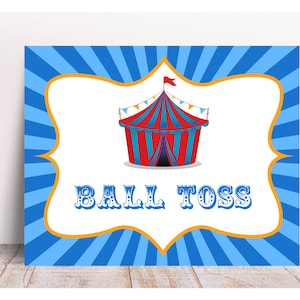 Carnival Signs Carnival Ball Toss Game Circus Party Games - Etsy