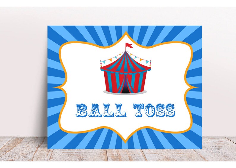 Carnival Signs, Carnival Ball Toss Game, Circus Party Games, Circus ...